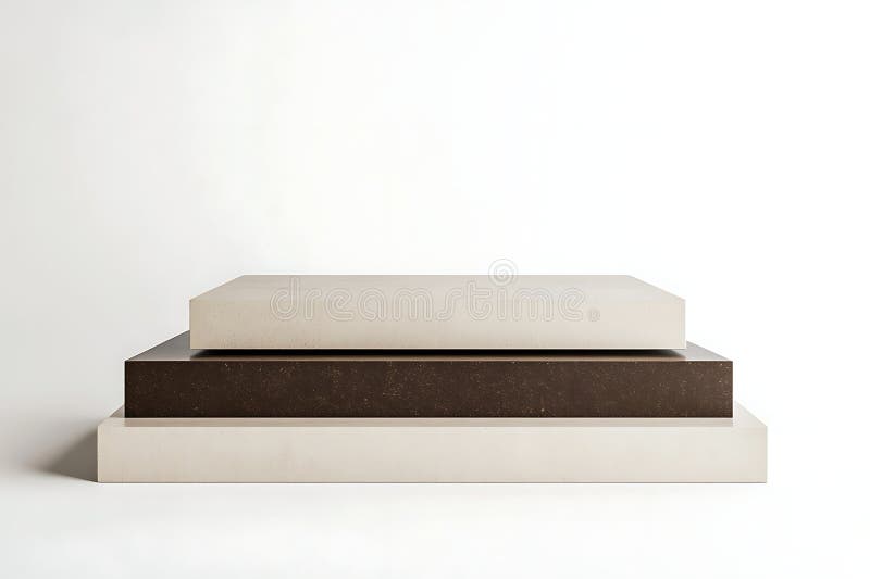 Three Tiered Minimalist Display Platform Stock Illustration ...