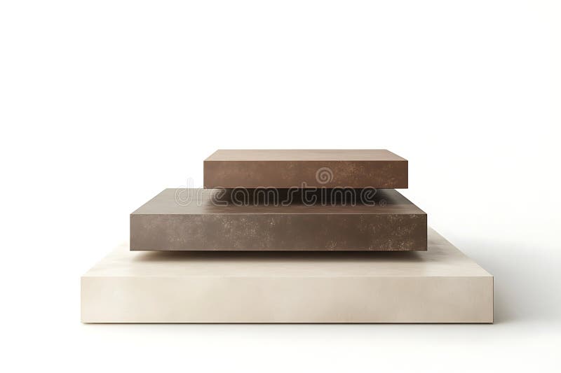 Three Tiered Modern Abstract Platform Display Stock Illustration ...