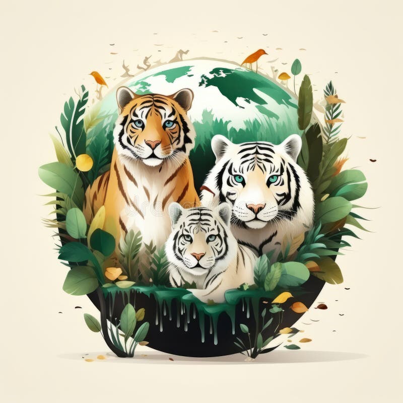 Three Tigers Stock Illustrations – 147 Three Tigers Stock Illustrations ...