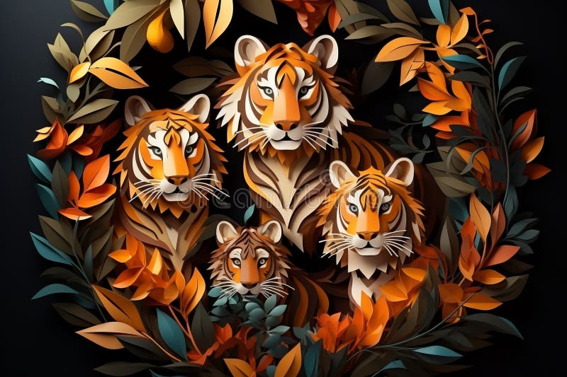 Three Tigers Stock Illustrations – 147 Three Tigers Stock Illustrations ...
