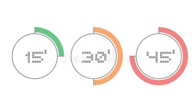 Three times icons stock vector. Illustration of hour - 120061405