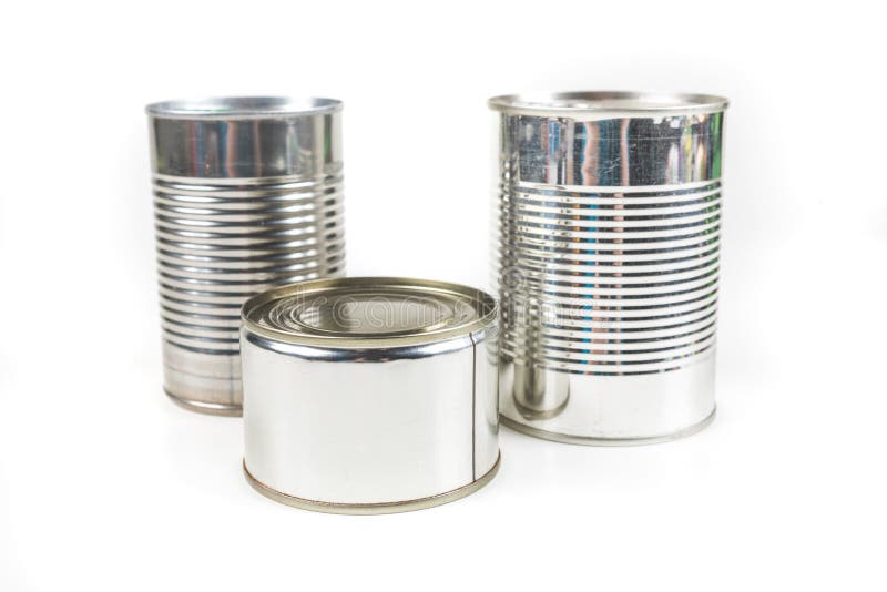 Three tin cans stock image. Image of stocked, preservatives - 82313183