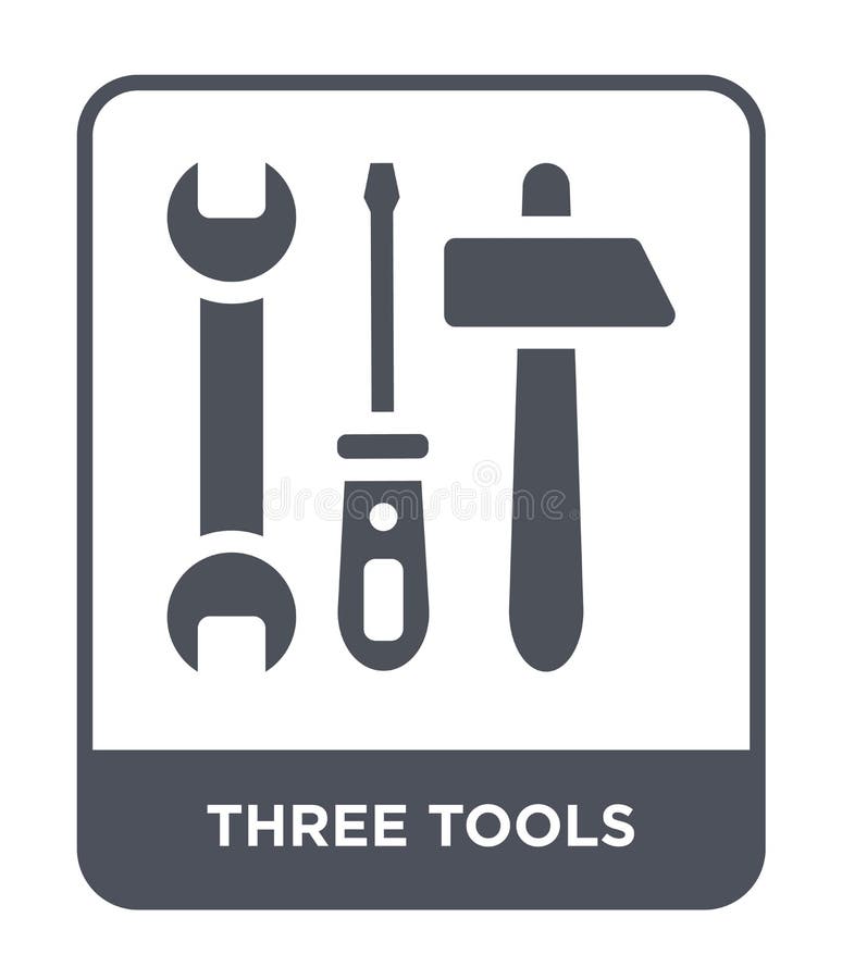 Three Tools Icon Vector Isolated On White Background, Three Tool Stock ...