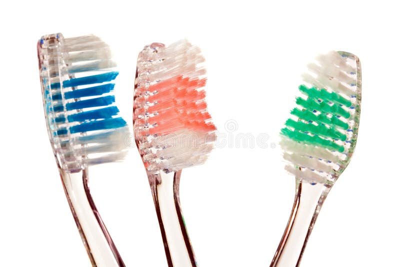 Three toothbrushes stock image. Image of three, closeup - 11622243