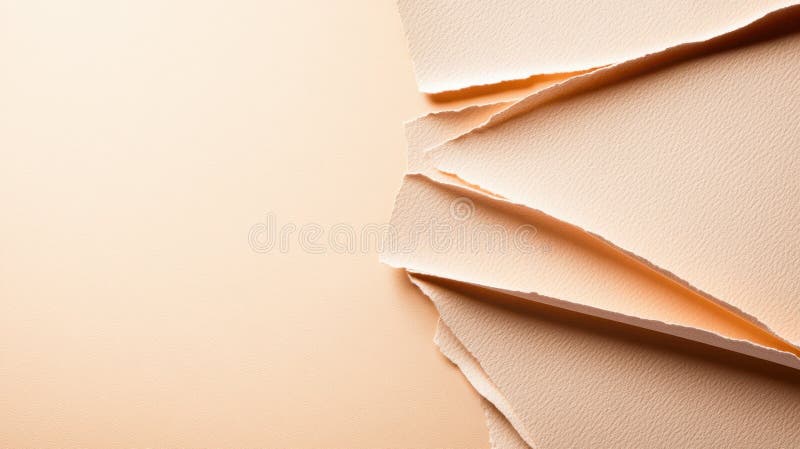 Three Torn Pieces of Paper Scattered, Showcasing Frayed Edges and ...
