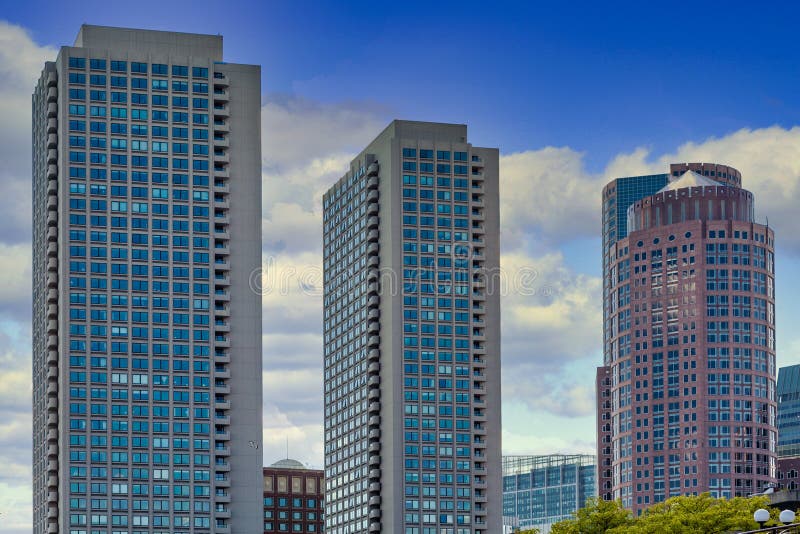 Three Towers in Boston stock image. Image of exterior - 180044421