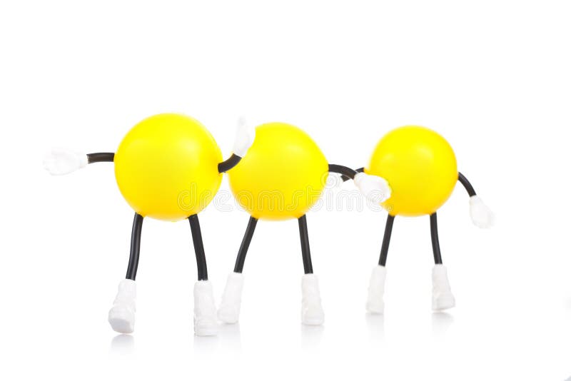 Three Little Men and Figure 1 Stock Photo - Image of little, symbol ...