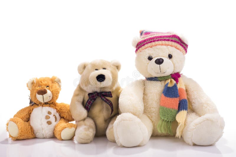 Group of cuddly toys stock image. Image of isolated, child - 18393587