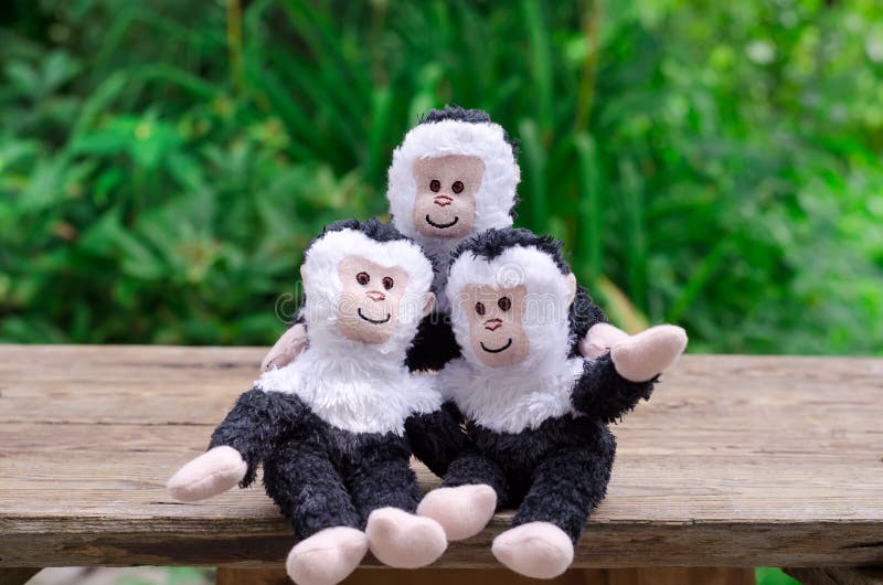 Three toy stock image. Image of humor, monkeys, cheerful - 43421017
