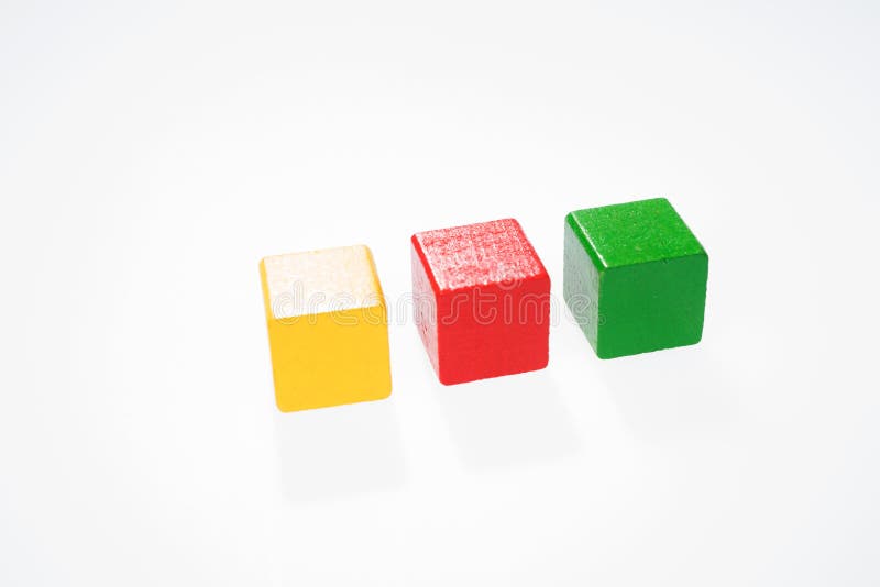 Three Toys Blocks, Multicolor Building Bricks Stock Image - Image of ...