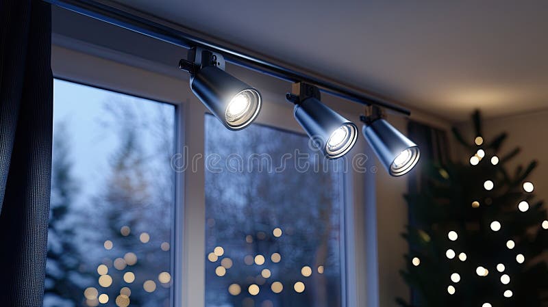 Three Track Lights on the Ceiling Create a Warm Atmosphere, with Two ...