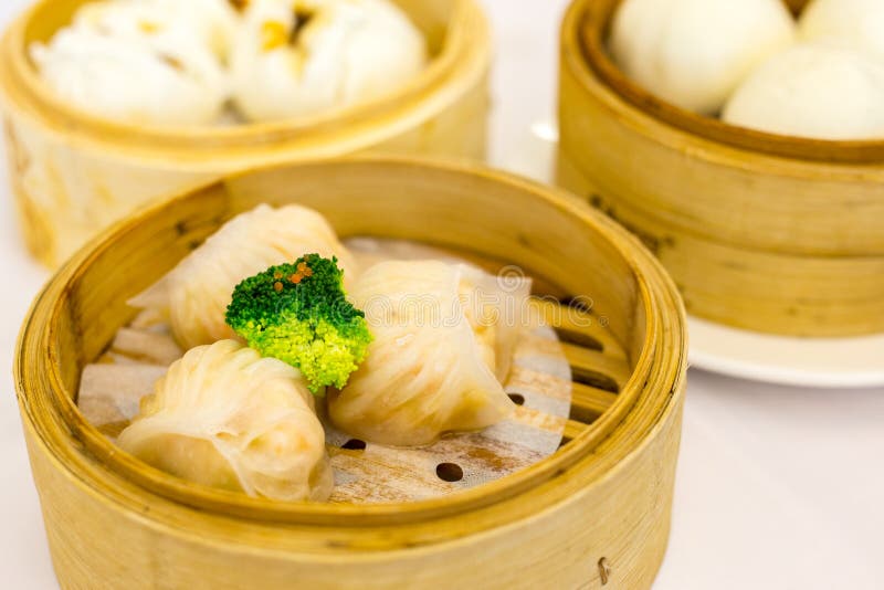 Three Transparent Shrimp Dumplings Stock Image - Image of china ...