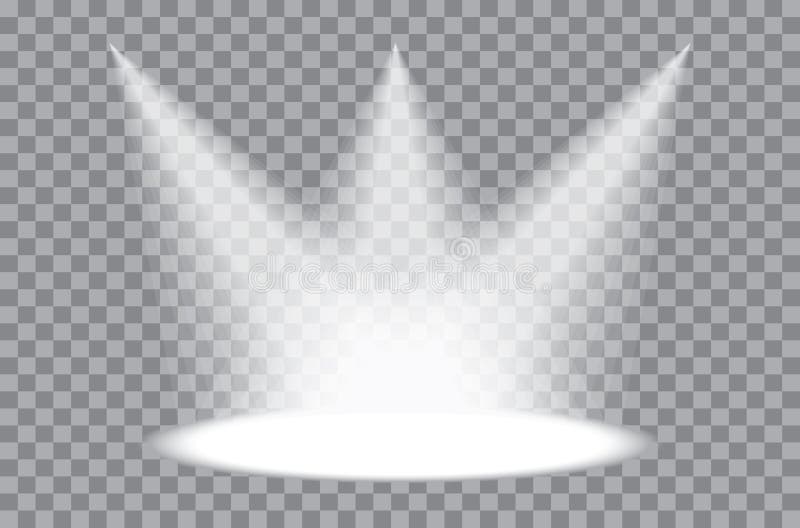 Three Transparent Spotlights Stock Vector - Illustration of festive ...