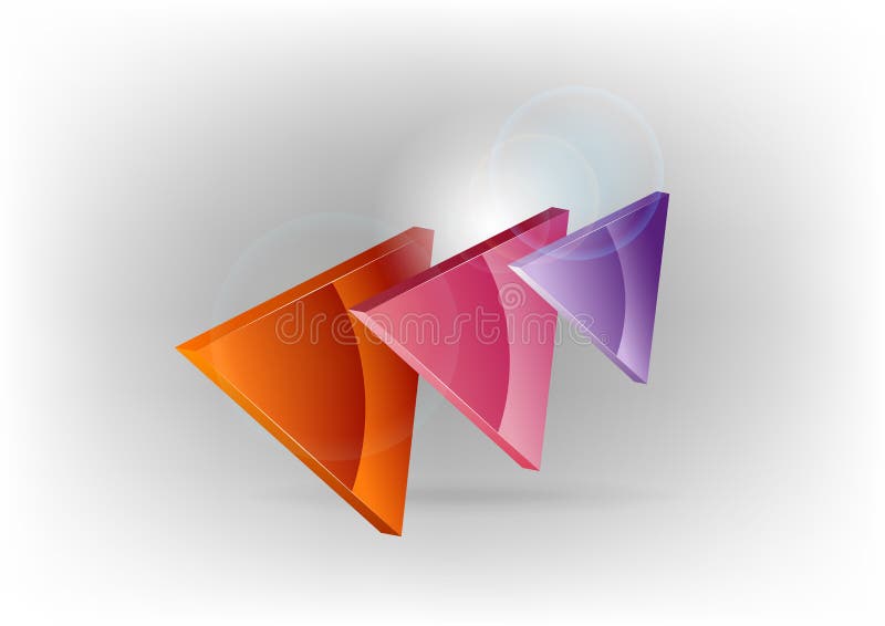Three triangles stock vector. Illustration of digital - 30342001