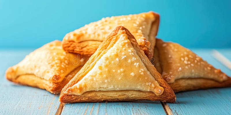 Triangle Pastry Trio stock photo. Image of fruit, dessert - 358875562