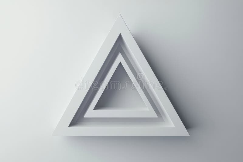 Visual Representation of Nested Triangular Shapes in a Minimalist ...