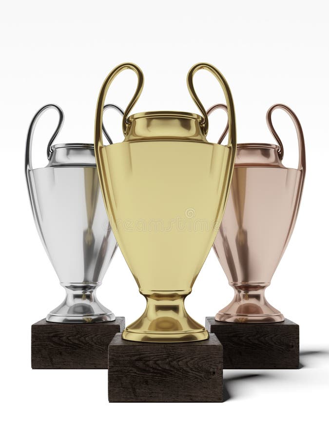 Three Trophies stock photo. Image of reward, achievement - 16802352