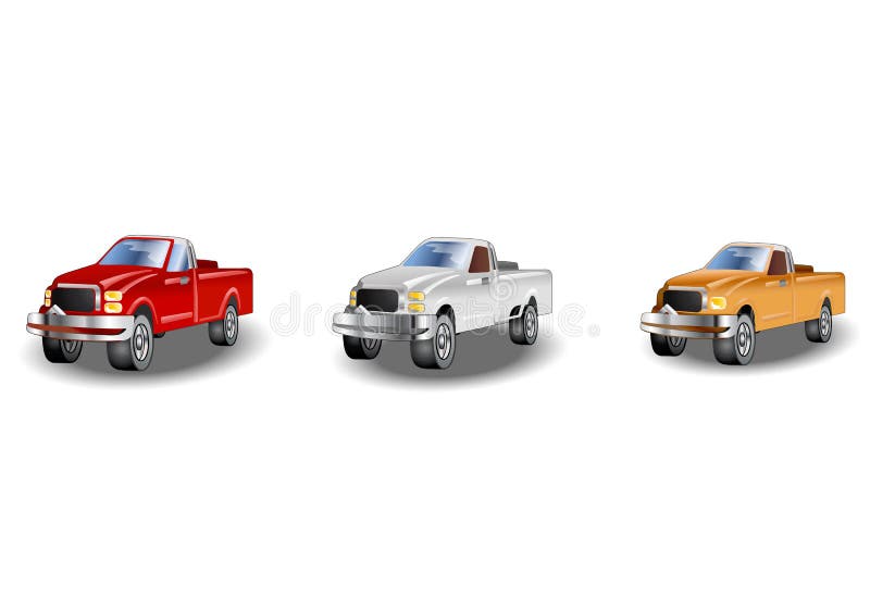 Three truck stock illustration. Illustration of auto - 17667105