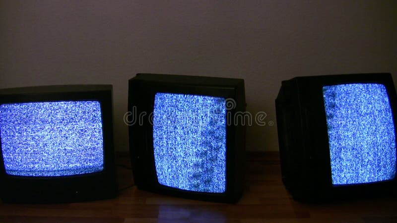 Three tv boxes with no stock video. Video of cable, control - 320999155