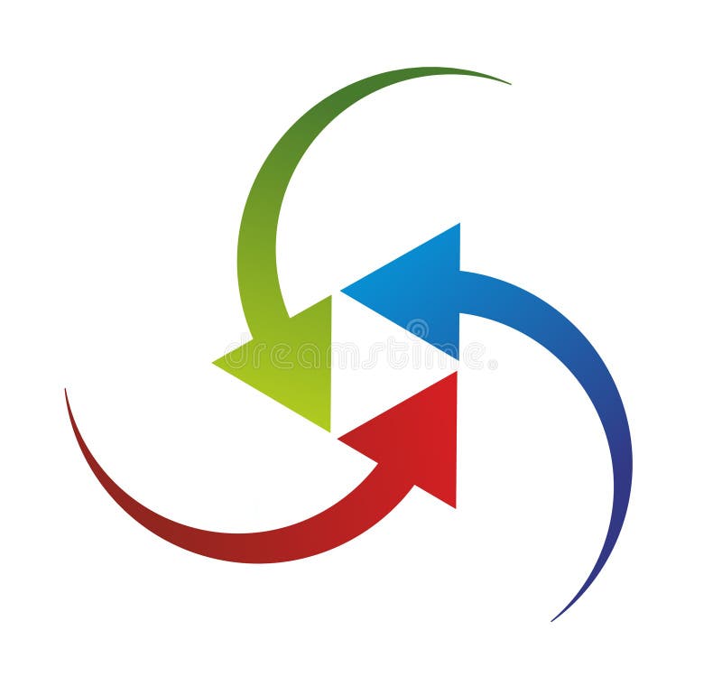 Twisting arrows template stock illustration. Illustration of symbol ...