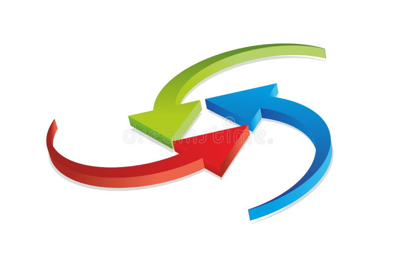 Twisting arrows template stock illustration. Illustration of symbol ...