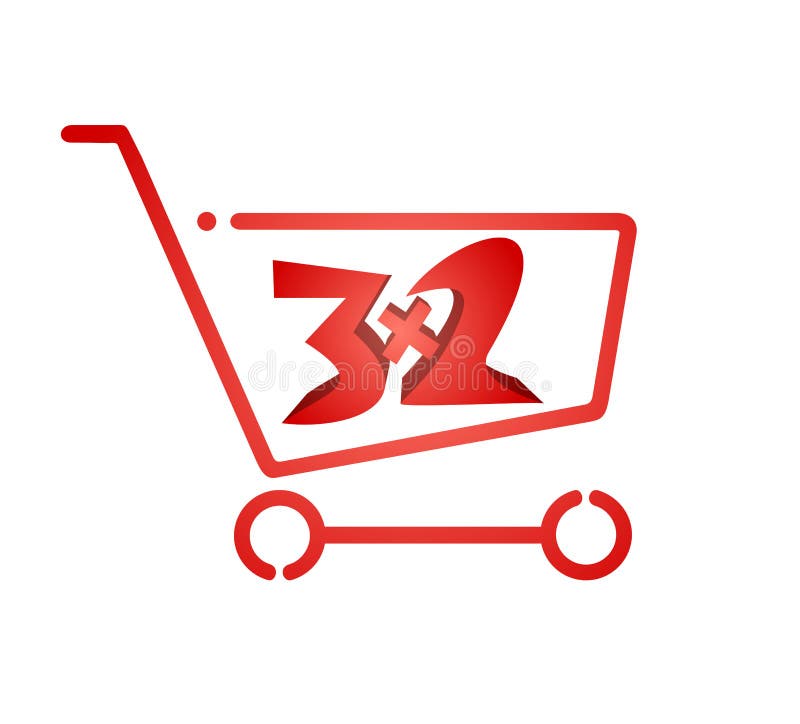 Three in two offer icon stock vector. Illustration of present - 145804042