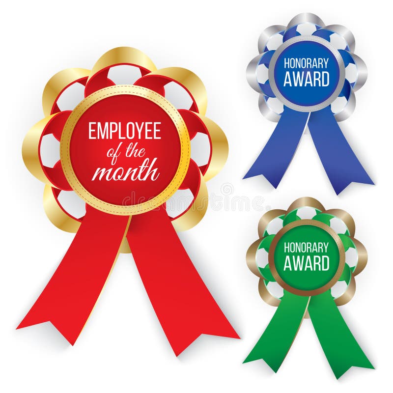 Three Types of Awards: Gold, Silver and Bronze. Vector Illustration ...