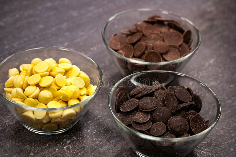 Three Types of Chocolate, Bitter, Milk, White Stock Image - Image of ...