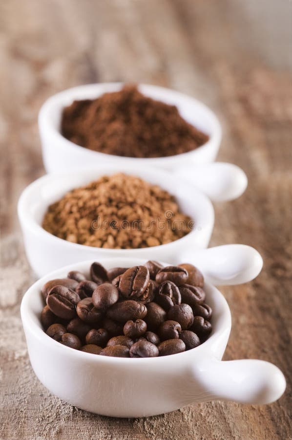 Three types of coffee stock photo. Image of breakfast - 24261224