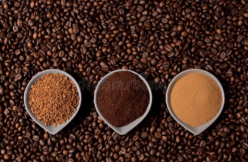 Three types of coffee stock image. Image of drink, stimulant - 26541723