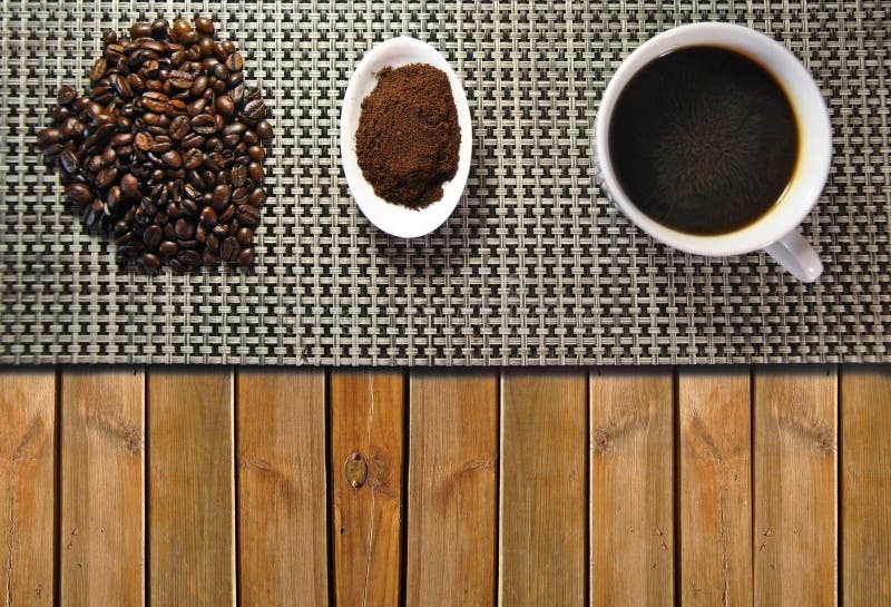 Three types of coffee stock image. Image of klatsch, grind - 32103089