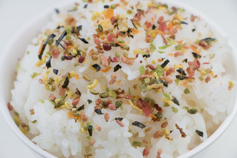Three Types of Furikake on Rice Stock Image - Image of flake, delicious ...