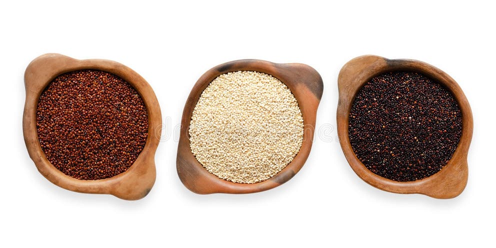 Three types of quinoa stock photo. Image of grain, uncooked - 287523076