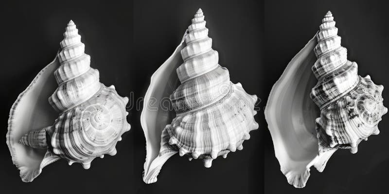 Three Types Shells Dark Background Stock Photos - Free & Royalty-Free ...