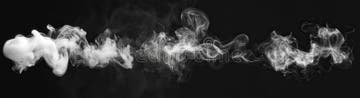Three Types of Smoke are Emerging from a Pipe on a Black Background ...