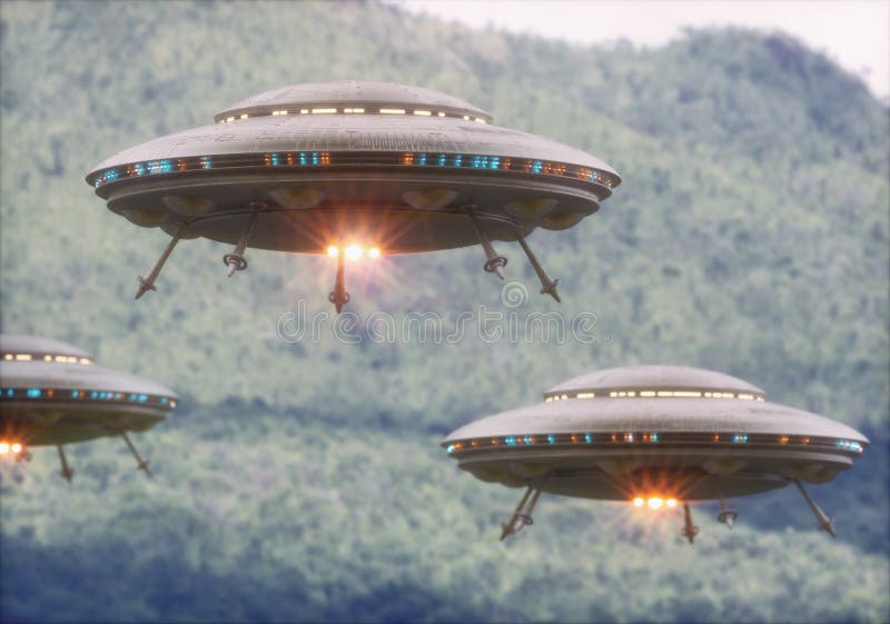 Unidentified Flying Objects UFO Stock Photo - Image of saucer ...