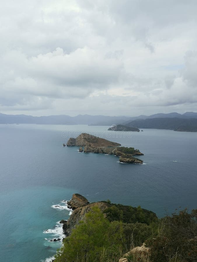 Three Uninhabited Islands in the Sea. Kizil Ada Islands Stock Photo ...