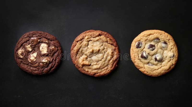 Three Unique Culinary Masterpieces of Delicious Cookies Stock ...