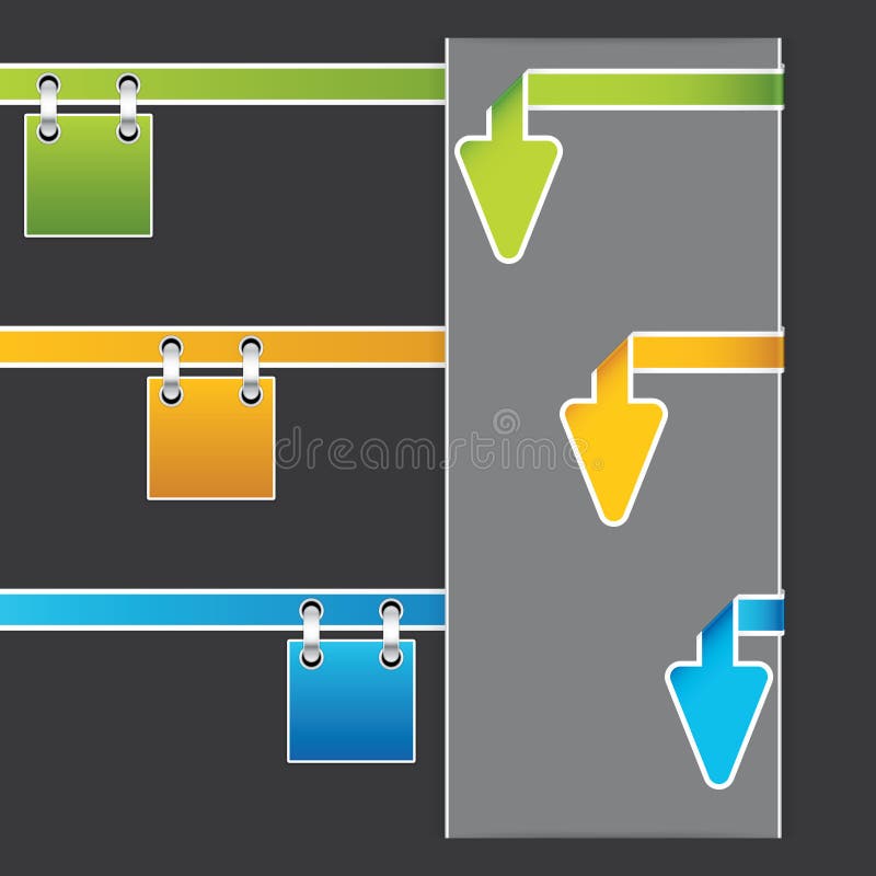 Three universal banner stock vector. Illustration of direction - 25478692