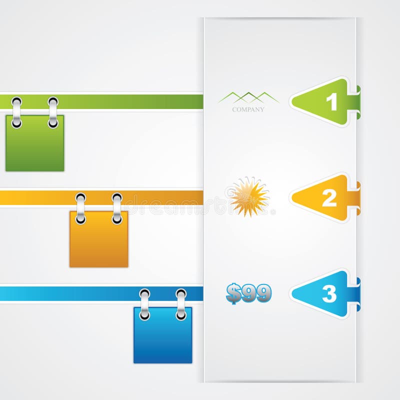 Three universal banner stock vector. Illustration of reflect - 25745300