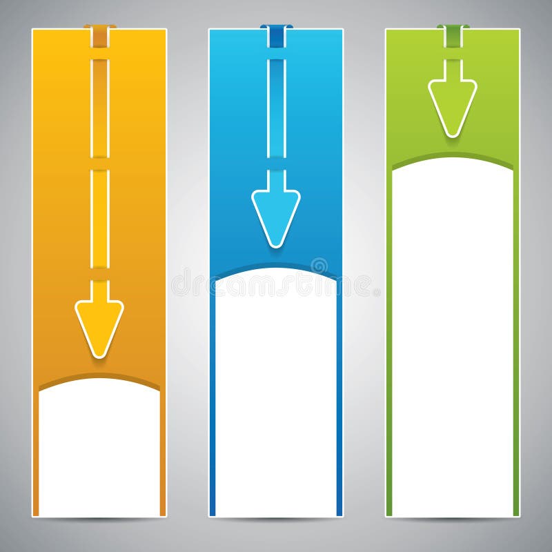 Three universal banner stock vector. Illustration of reflect - 25745300