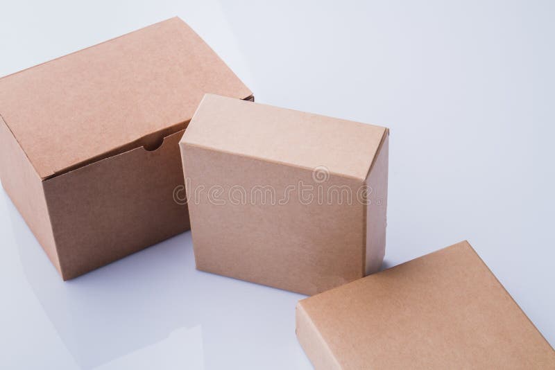 Three Unpacked Cardboard Boxes. Stock Image - Image of blank, beige ...