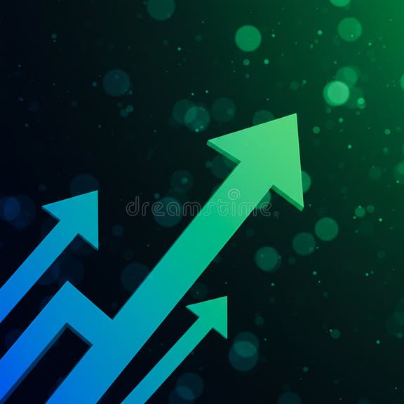 Three Upward-pointing Arrows of Varying Sizes Create a Dynamic ...