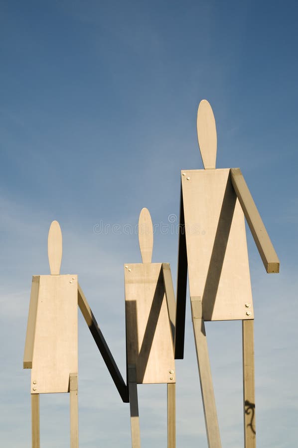 Three of Us - Three Statues of Strolling People Editorial Image - Image ...