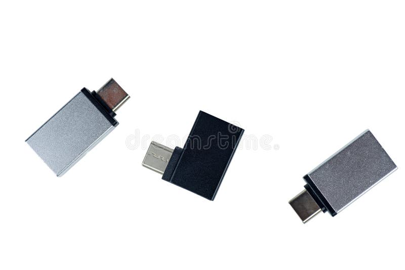 Three USB Flash Drive Isolated on White Stock Image - Image of ...