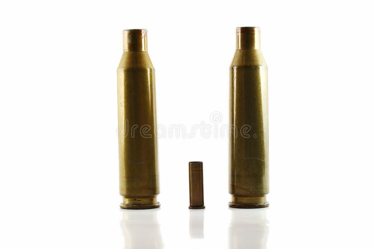 Three used bullet casings stock image. Image of ammo, caliber - 1991887