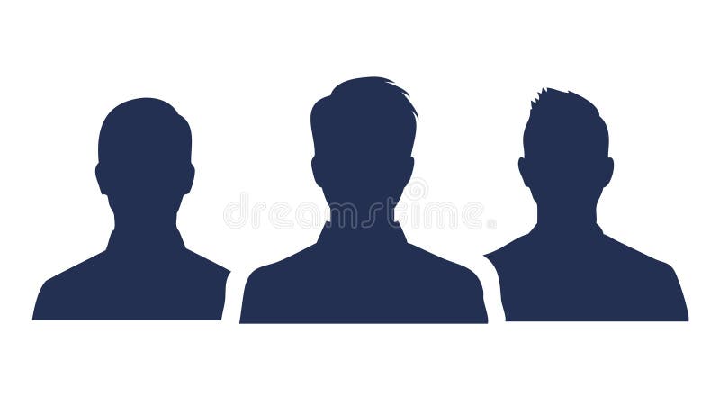 Three User Profiles Icon Vector, Team, Community, Group, Network ...