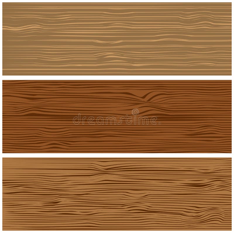 Three Variants of Wooden Texture Stock Vector - Illustration of wall ...