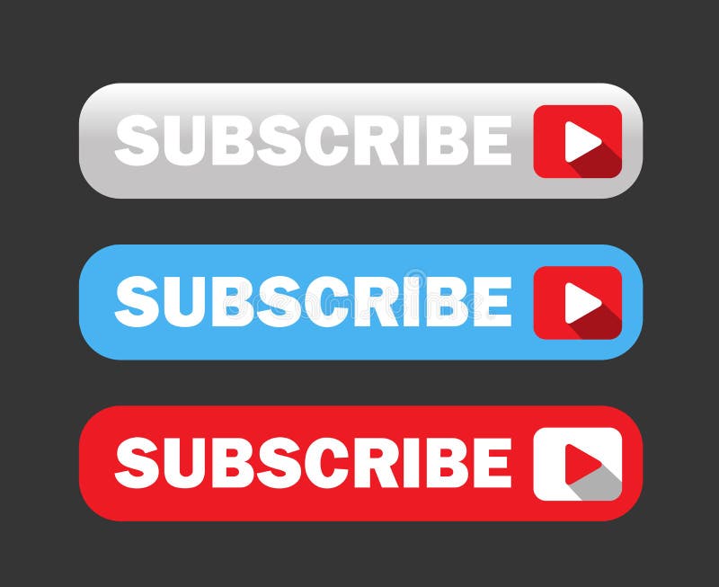 Three Various Subscribe Buttons Vector Stock Illustration ...