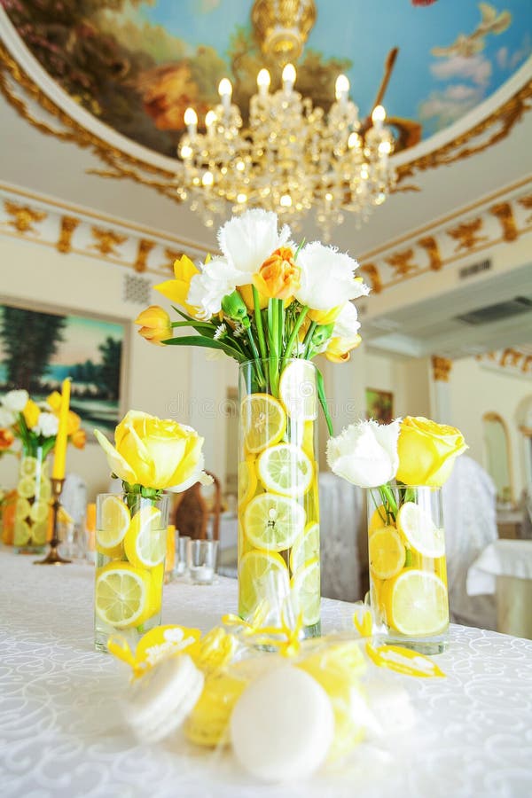 Three Vase with Yellow Roses Stock Image - Image of gift, glass: 46108313